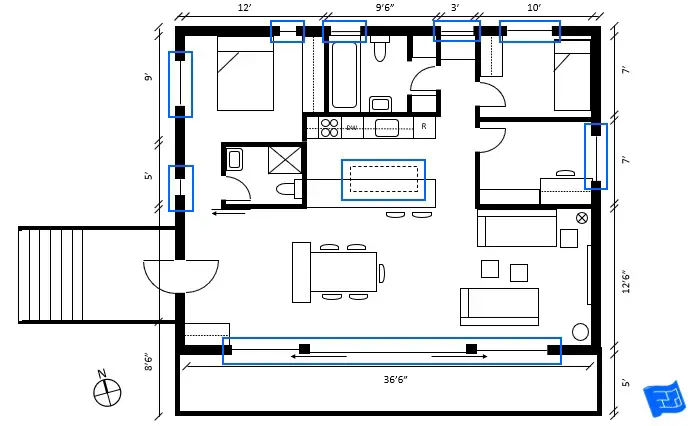 Window Floor Plan Symbols Finaaseda